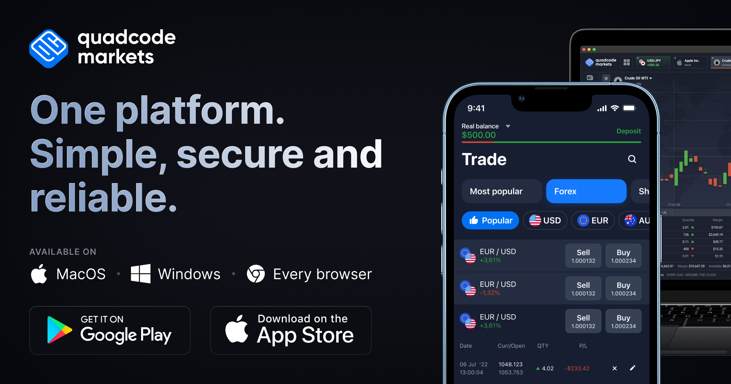 One platform. Simple, secure and reliable.